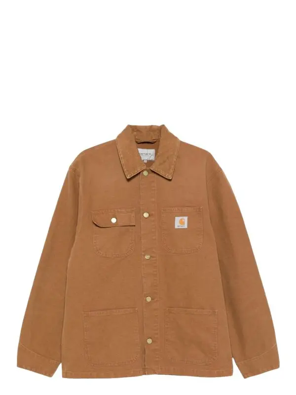 Carhartt Work In Progress Logo Patch Michigan Coat - Brown