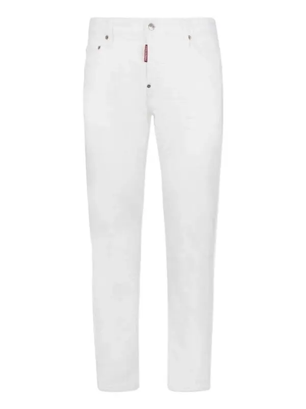 Dsquared2 Garment Dyed Slim Twist Jeans - White