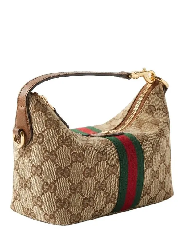 Gucci Monogrammed Vanity Mini Top Handle Bag - Beige And Brown