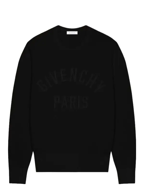 Givenchy Paris Sweater In Cotton - Black