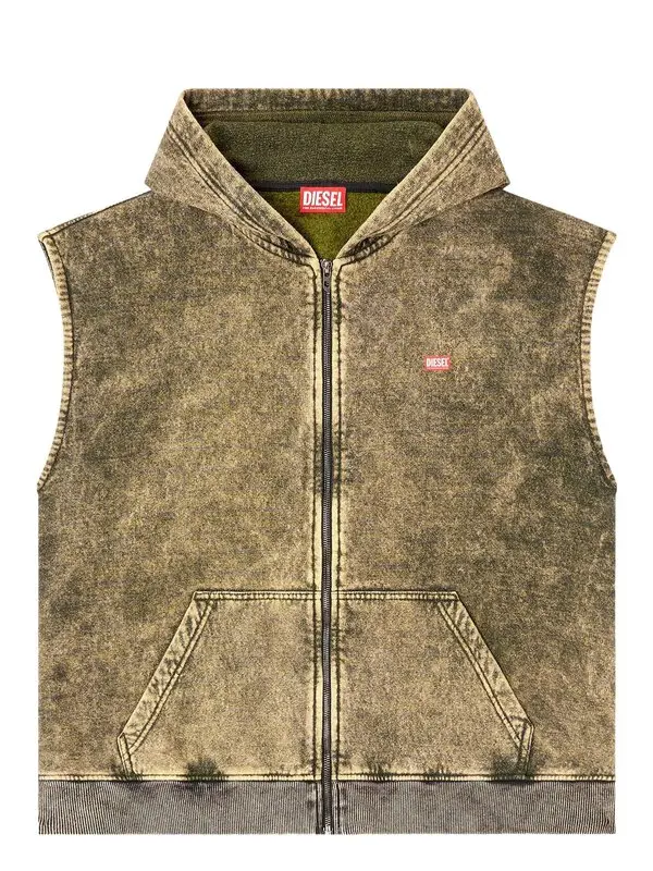 DIESEL® S-boxt-sl-zip Hooded Gilet - Light Brown