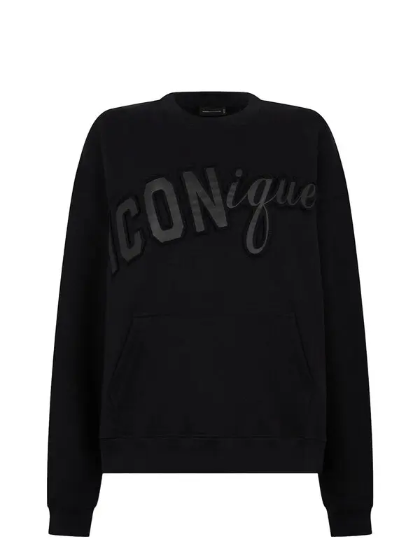 Dsquared2 Iconique Relaxed Fit Crewneck Sweatshirt - Black