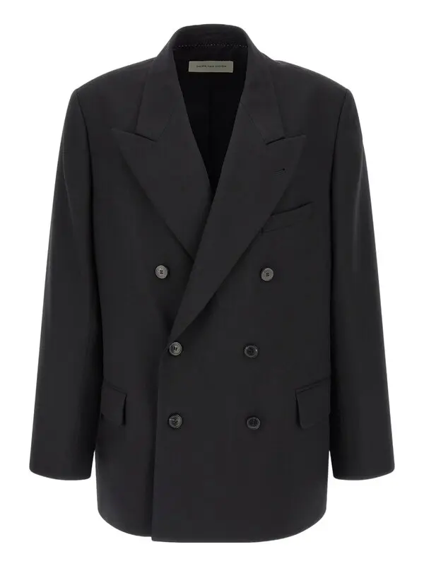 Dries Van Noten Oversized Double-breasted Boiser Blazer - Black