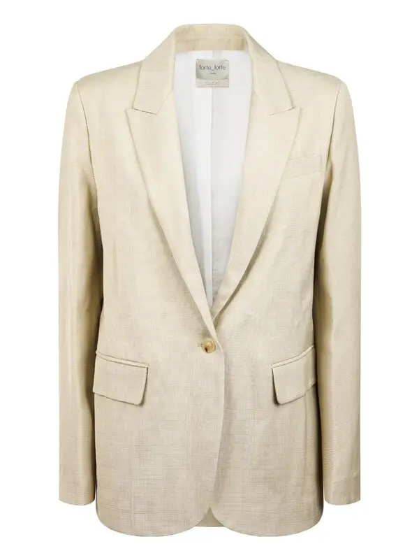 FORTE_FORTE Hopsack Viscose Blazer - Nude