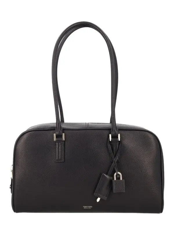 TOM FORD Small Leather Shoulder Bag - Black