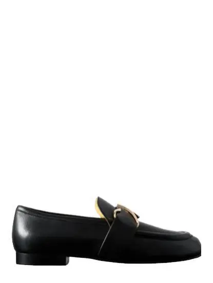 Proenza Schouler Leather Loafers With Monogram Detail - Black