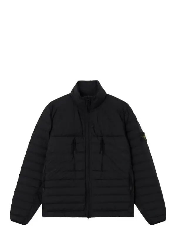Stone Island Hooded Padded Coat - Black