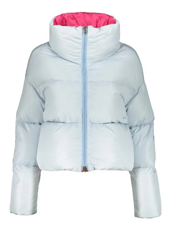 Herno High-neck Reversible Puffer Jacket - Light Blue