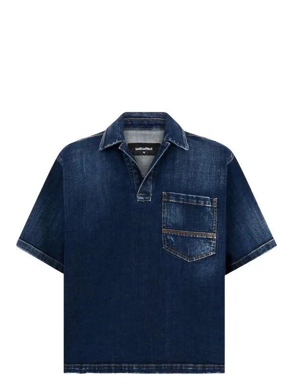 Dsquared2 Short-sleeve Denim Shirt - Blue