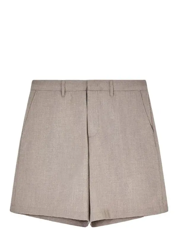 Emporio Armani Technical Seersucker Shorts - Beige