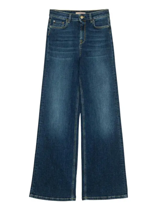TWINSET Five-pocket Wide-leg Jeans - Blue