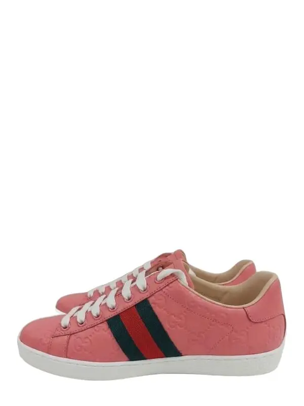 Gucci Ace Round-head Low-cut Casual Sneakers - Pink