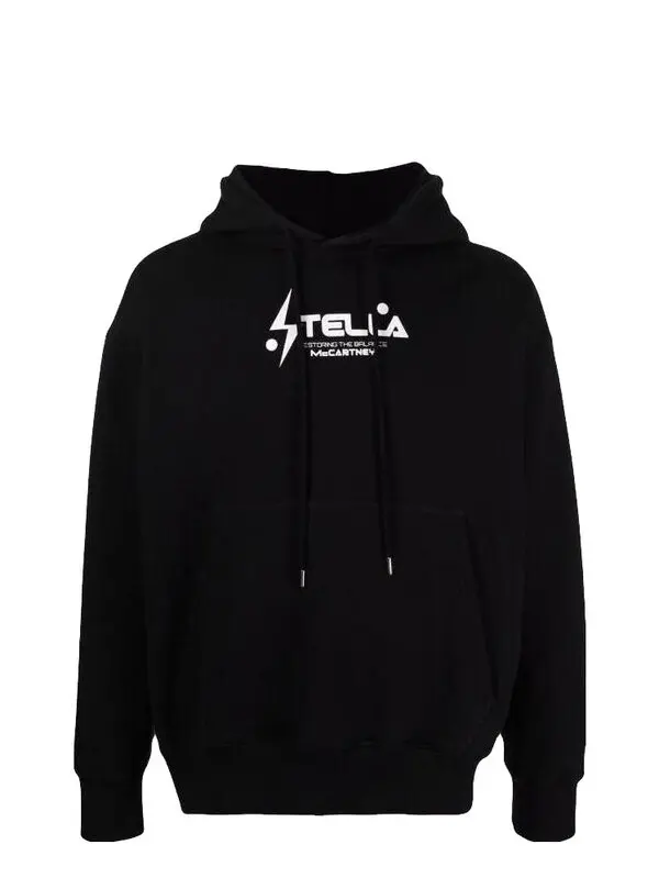 Stella McCartney Printed Logo Hoodie - Black