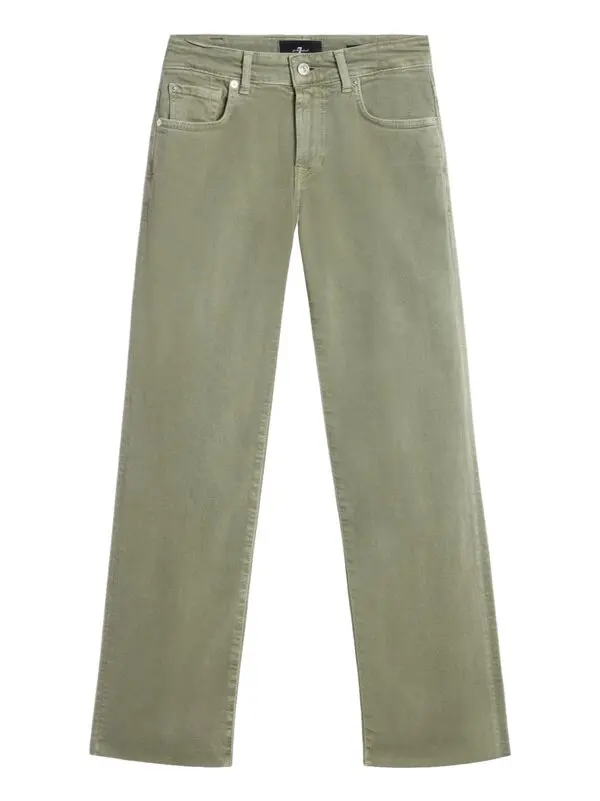 7 For All Mankind Calie Straight Ankle Jeans - Military Green