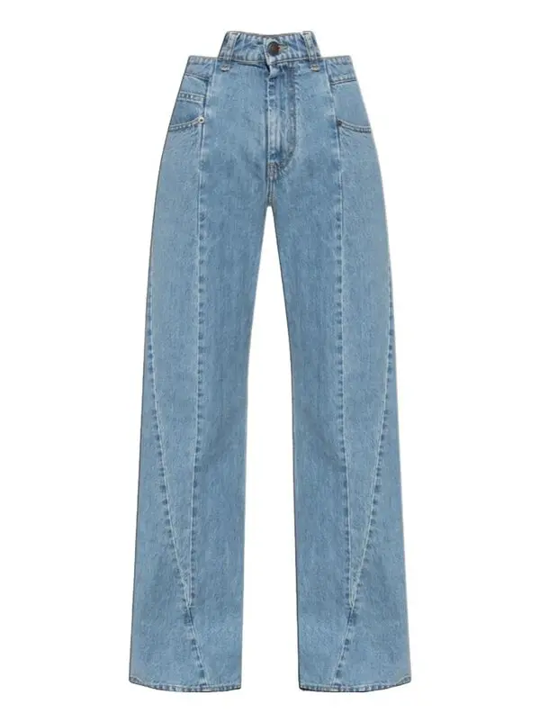 MAISON MARGIELA Belt Loop Wide-leg Jeans - Blue