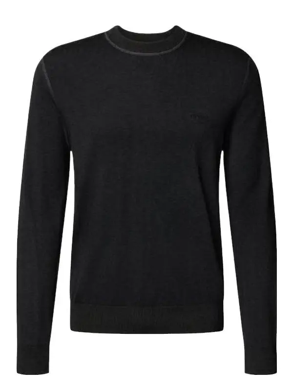 Hugo Boss Crew Neck Long Sleeve Sweater - Black