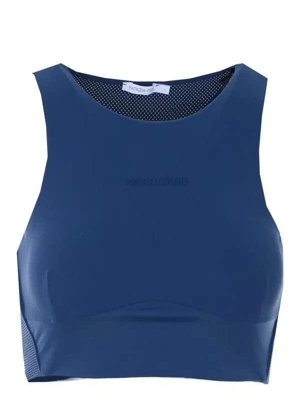 Patrizia Pepe Sporty Jersey Top - Blue