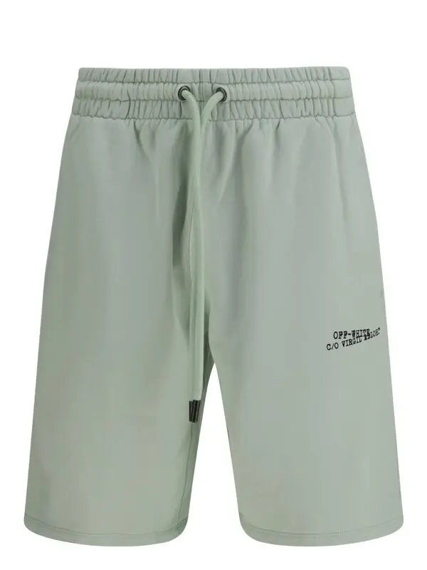 Off-White Arrow Skate" Drawstring Shorts - Gray