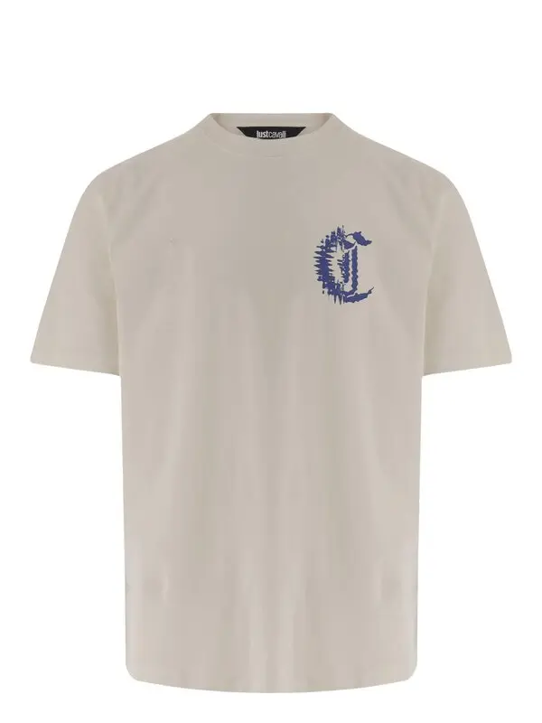 Just Cavalli Printed Short Sleeved T-shirt - Nude