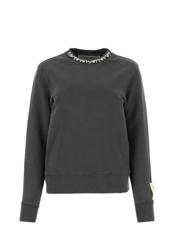 GOLDEN GOOSE Embellished Crewneck Sweatshirt - Black