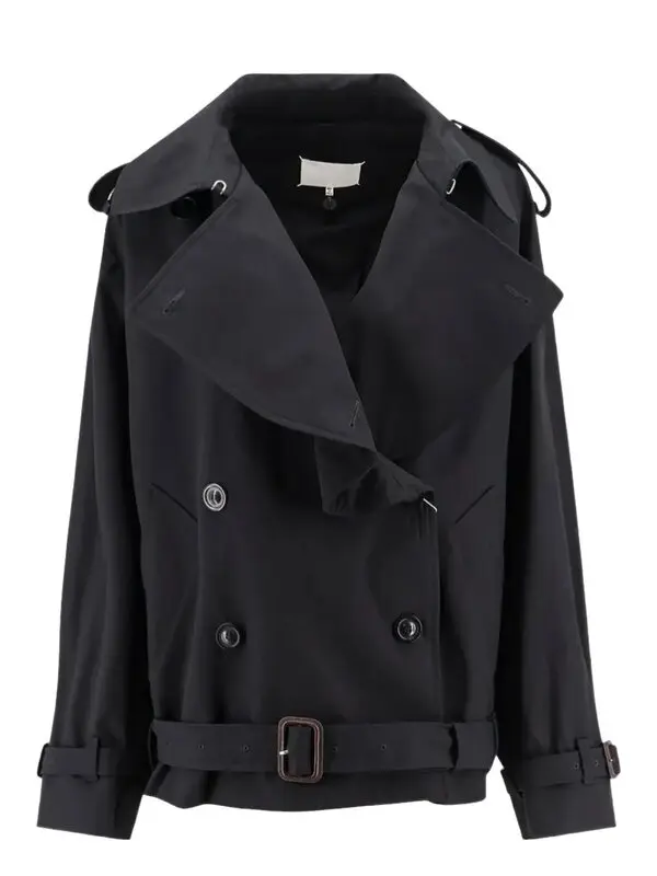 MAISON MARGIELA Double-breasted Cropped Caban - Black