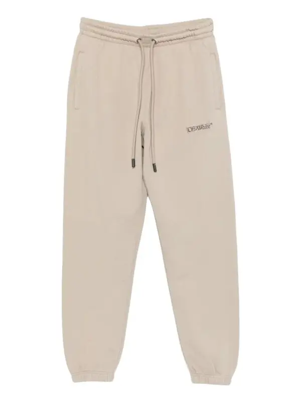 Off-White Drawstring Track Pants - Nude