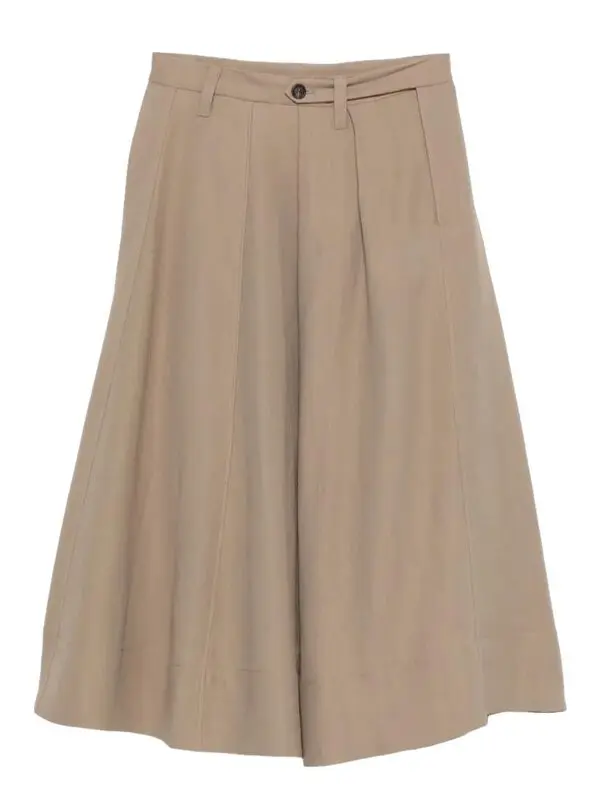 Brunello Cucinelli Button-embellished A-line Skirt - Nude