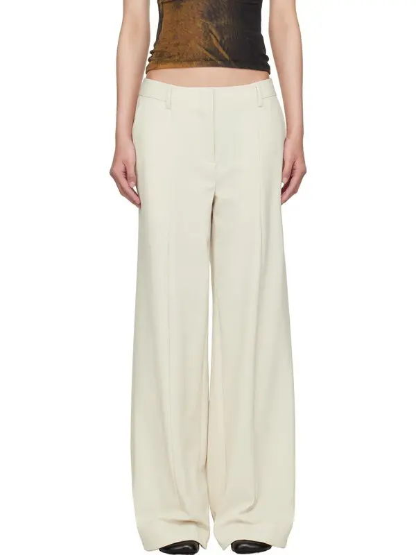 JEAN PAUL GAULTIER Stretch Nylon Twill Trousers - White
