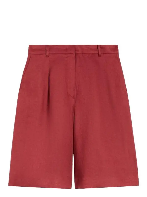 Max Mara Caravan Tailored Knee-length Shorts - Brick Red