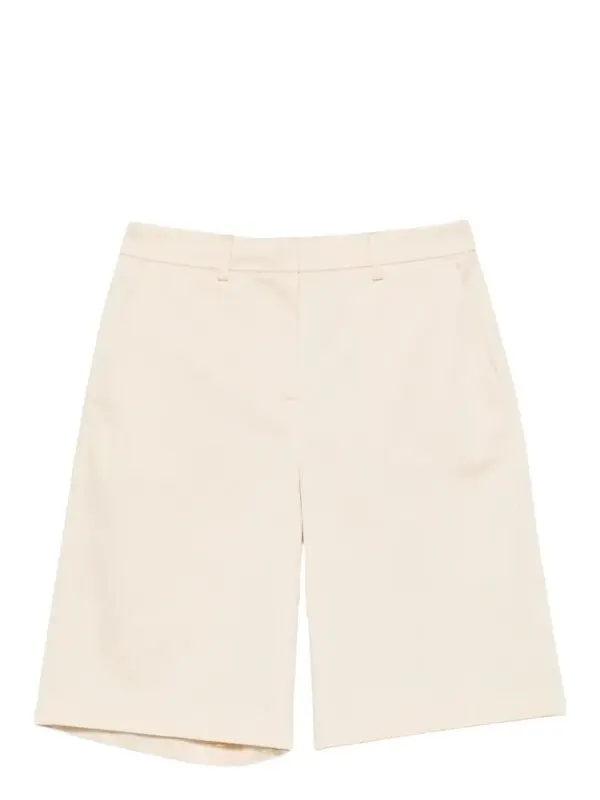 Patrizia Pepe Tailored Shorts With Logo Detail - White