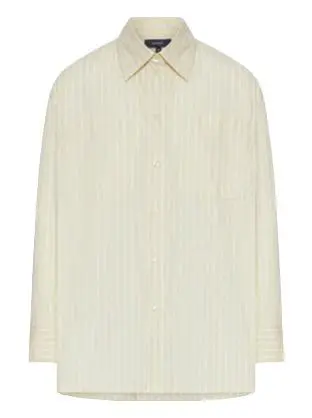 Soeur Carlotta Striped Oversized Shirt - White