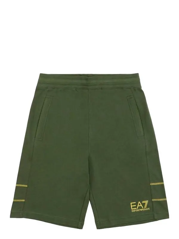 EA7 Elastic Waist Shorts - Green