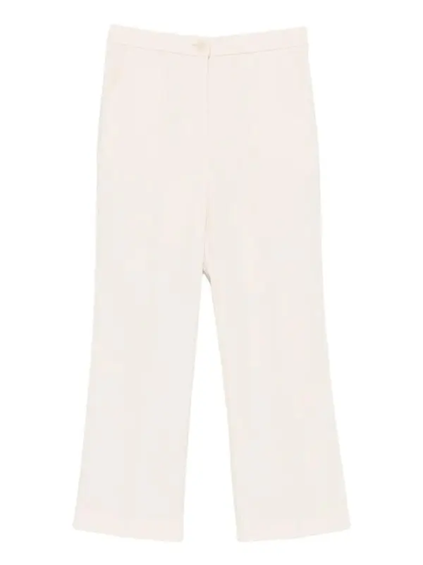 Patrizia Pepe Straight Leg Trousers - White