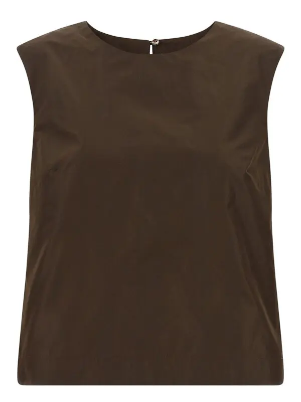 P.a.r.o.s.h Sleeveless Top With Teardrop Cutout - Green