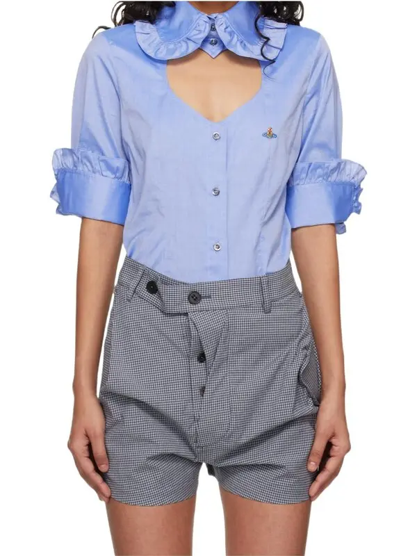 VIVIENNE WESTWOOD Toulouse Frill Shirt - Blue