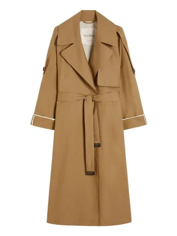 Max Mara Notched Lapel Belted Trench Coat - Brown