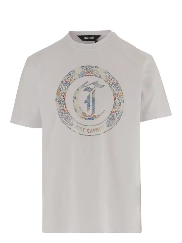 Just Cavalli Printed Crewneck T-shirt - Gray