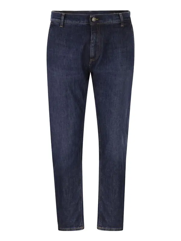 DONDUP Jeff Carrot-fit Stretch Jeans - Dark Blue