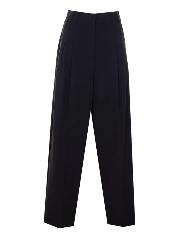 Patrizia Pepe Pleated Palazzo Pants - Black