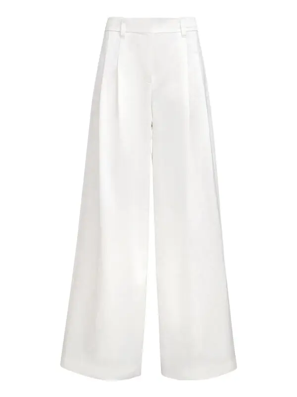 Brunello Cucinelli Pleated Palazzo Pants - White