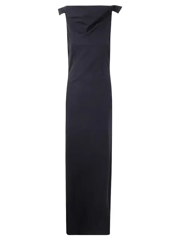 JEAN PAUL GAULTIER Cowl Neck Belted Maxi Dress - Black