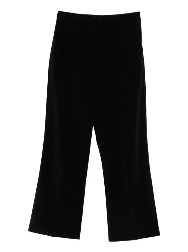 Patrizia Pepe Crepe Cropped Trousers - Black