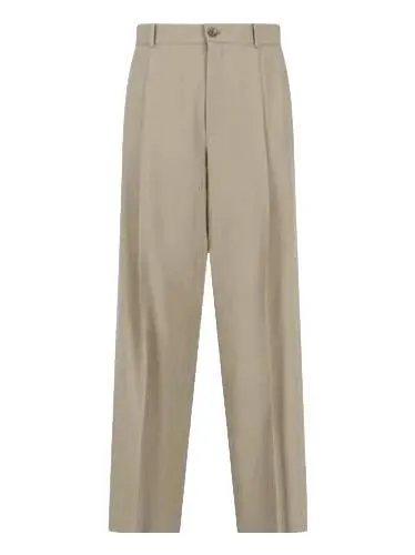THE ROW Tailored Straight Leg Pants - Nude