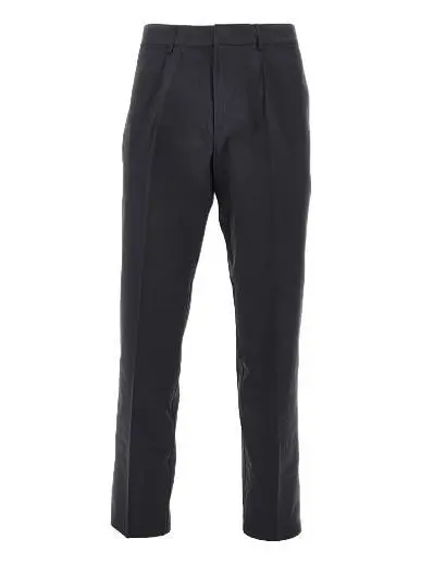 Emporio Armani Tailored Cotton Pants - Black