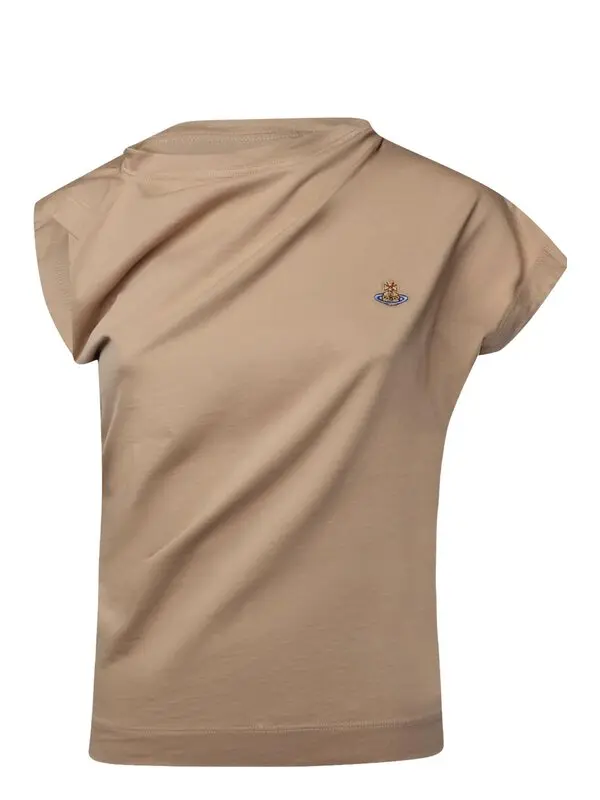 VIVIENNE WESTWOOD Asymmetrical Short-sleeved T-shirt - Beige