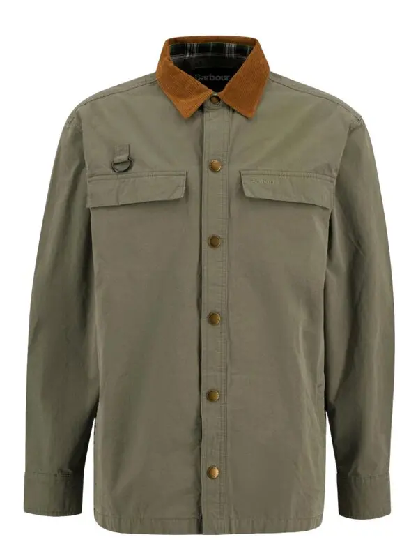 Barbour Spey Poplin Overshirt - Archives Olive Green