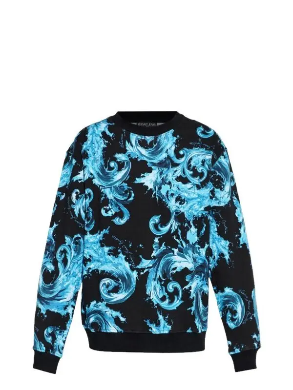 Versace Barocco Pattern Crewneck Sweatshirt - Black