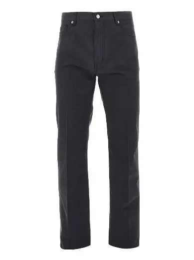 Emporio Armani Straight-leg Five-pocket Trousers - Black