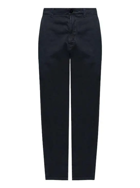 Stone Island Logo Patch Straight-leg Trousers - Blue