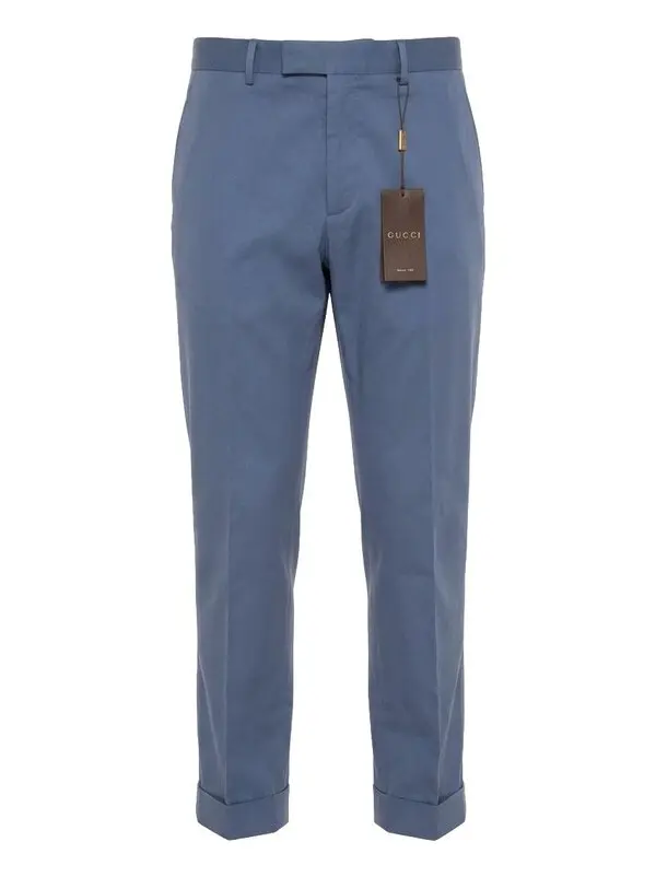 Gucci Logo Detailed Casual Pants - Blue